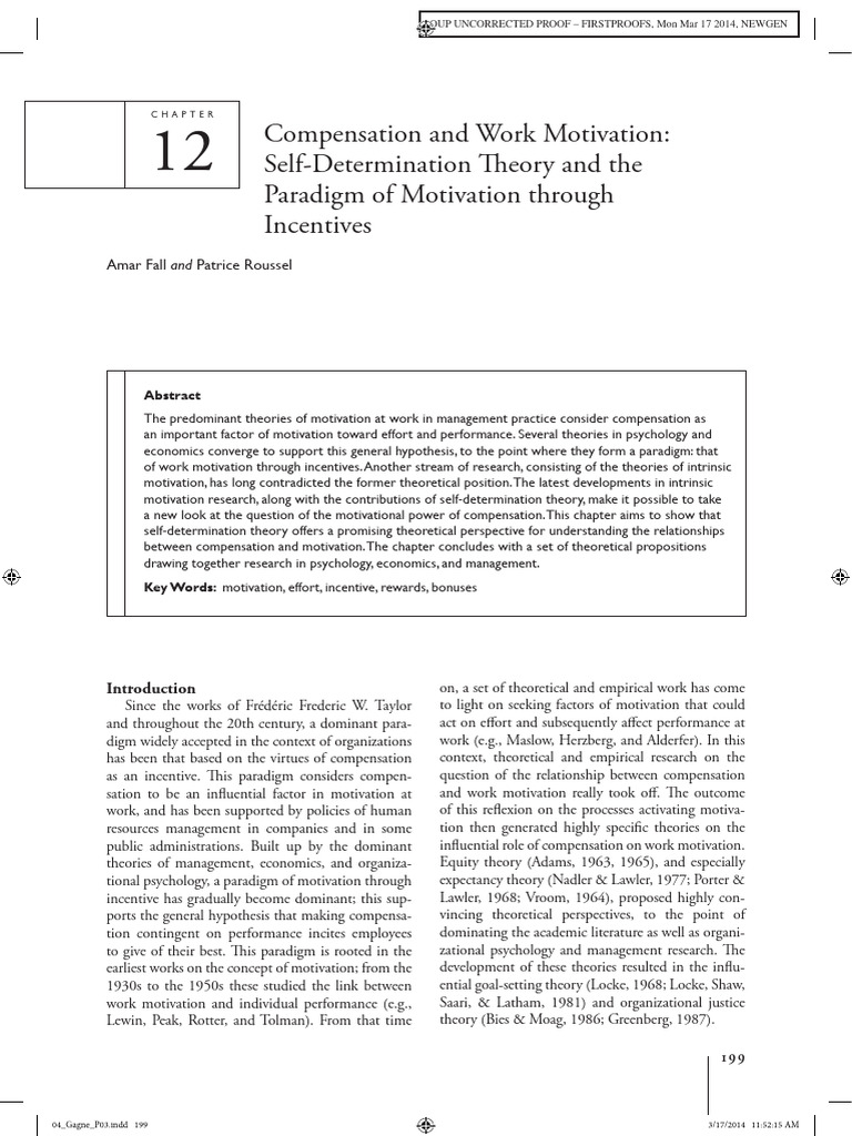 Compensation and Work Motivation FallandRoussel | PDF