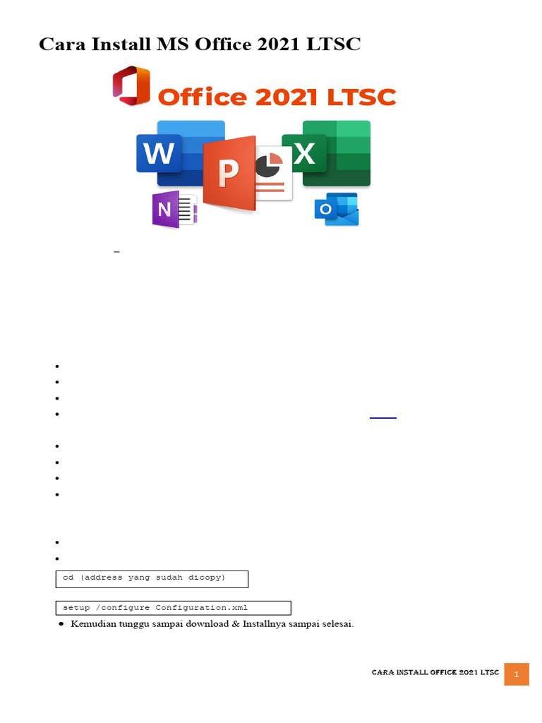 Cara Install MS Office 2021 LTSC | PDF