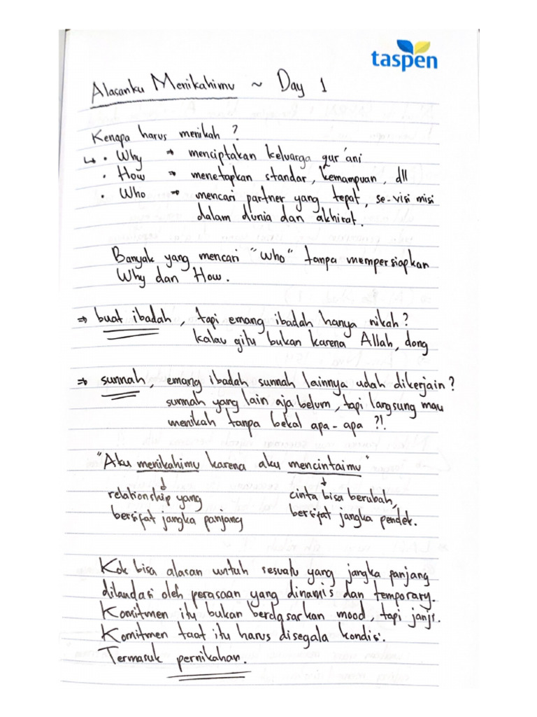 Alasanku Menikahimu - Day1 | PDF