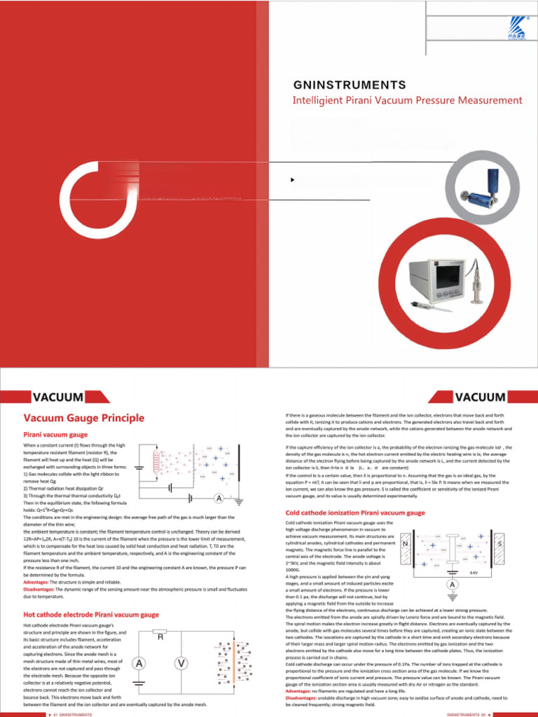 Vacuum Gauge Catalog | PDF