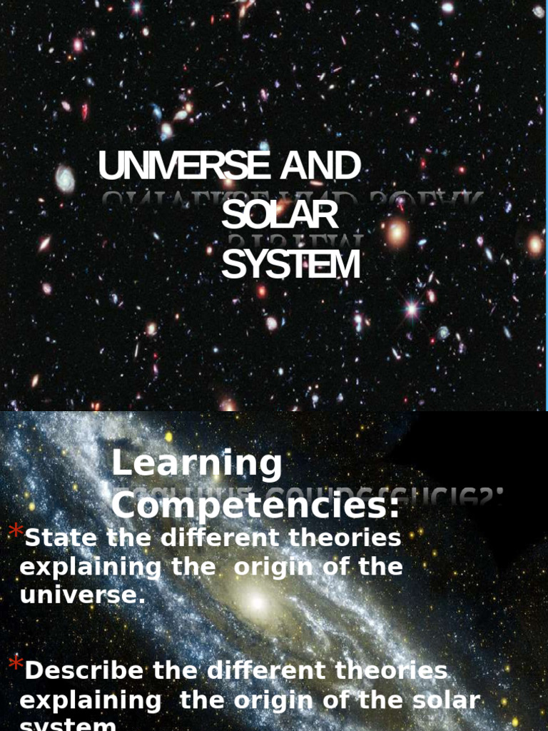 Universe and Solar System Part 1 | PDF