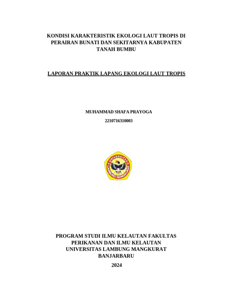 Laporan Ekologi | PDF