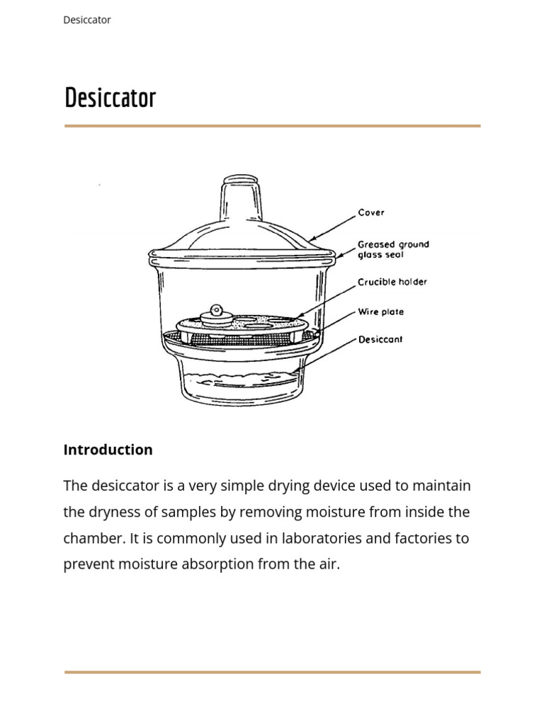 Essential Techniques With Desiccators | PDF