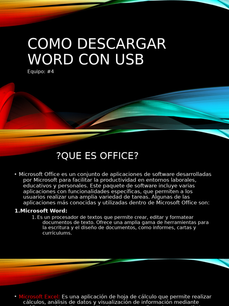 Descargar Word desde USB: Guía Paso a Paso | PDF | Microsoft Office ...