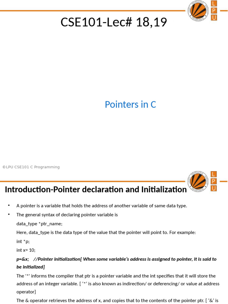 Pointers Part 1 1 | PDF