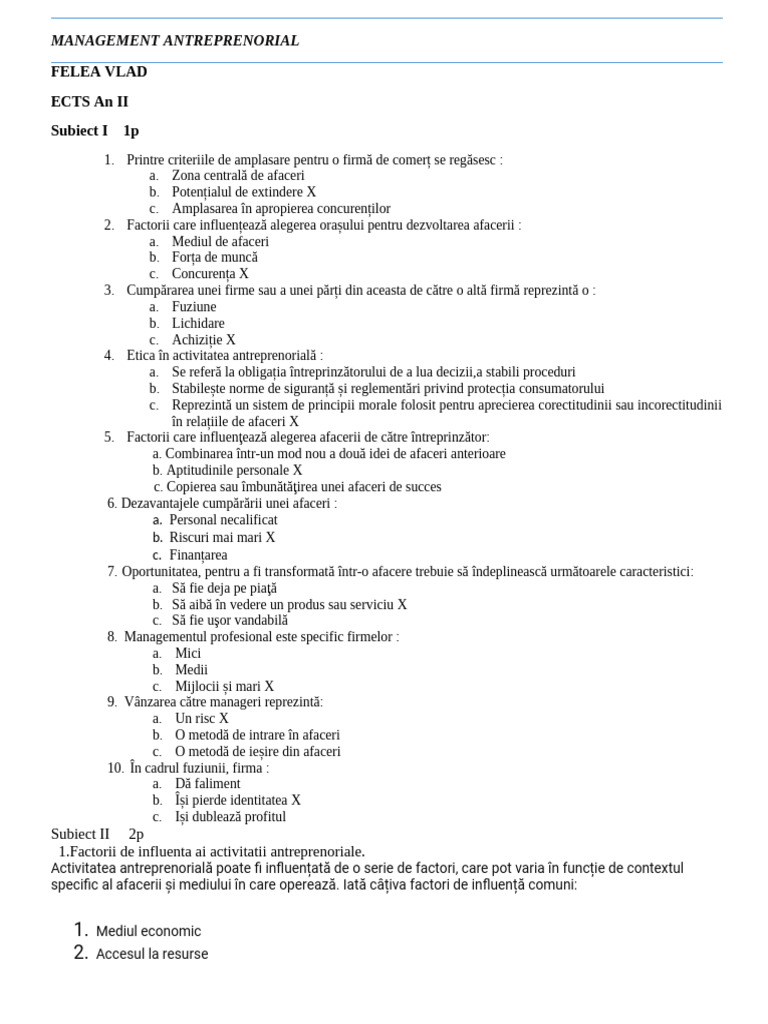 Model Test Examen-1 | PDF