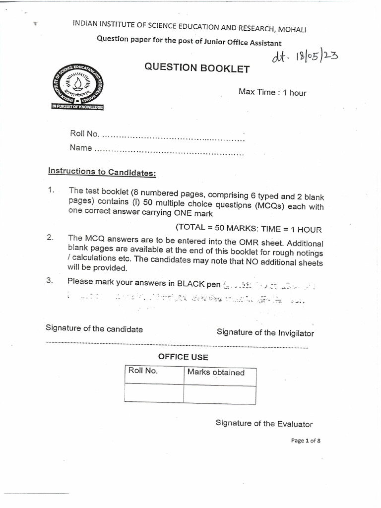 Junior Office Assistant | PDF