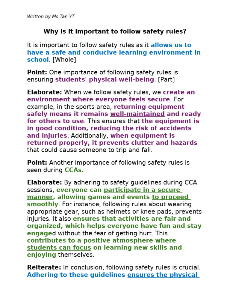Importance of Following Safety Rules | PDF