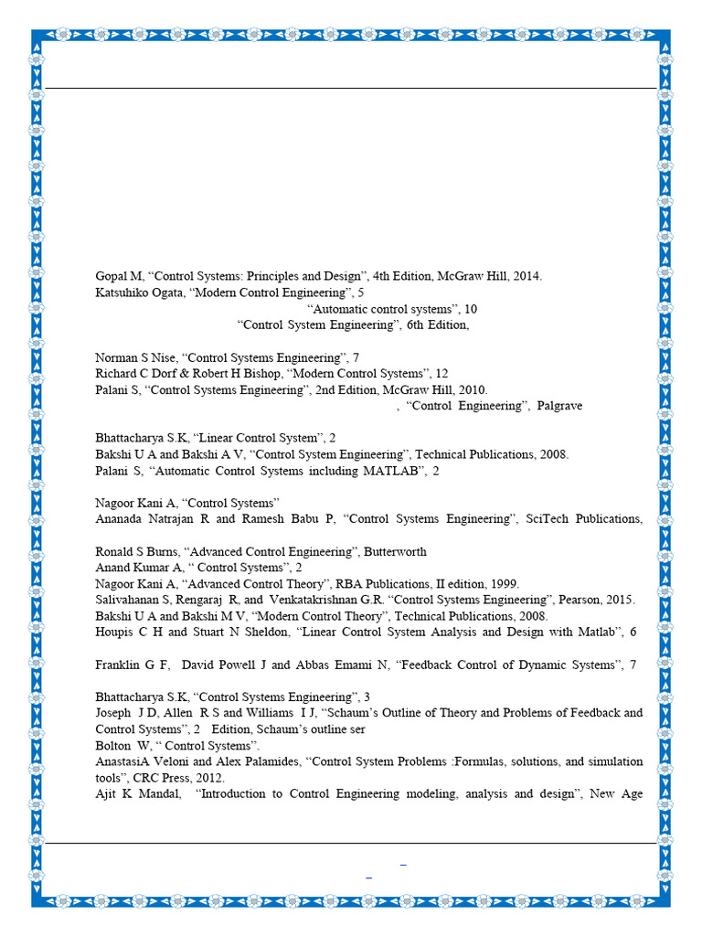 EIE104 Control Engineering-U1-T1-Mathematical Modeling & Transfer Function | PDF