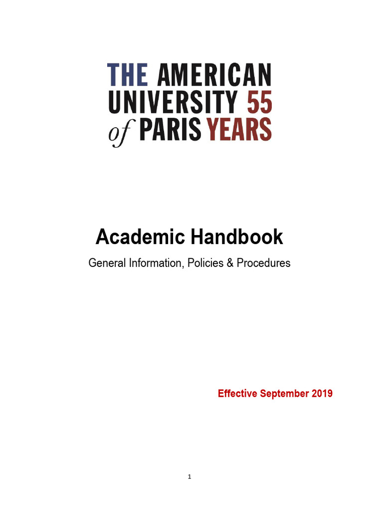 Academic Handbook 10-10-19 | PDF