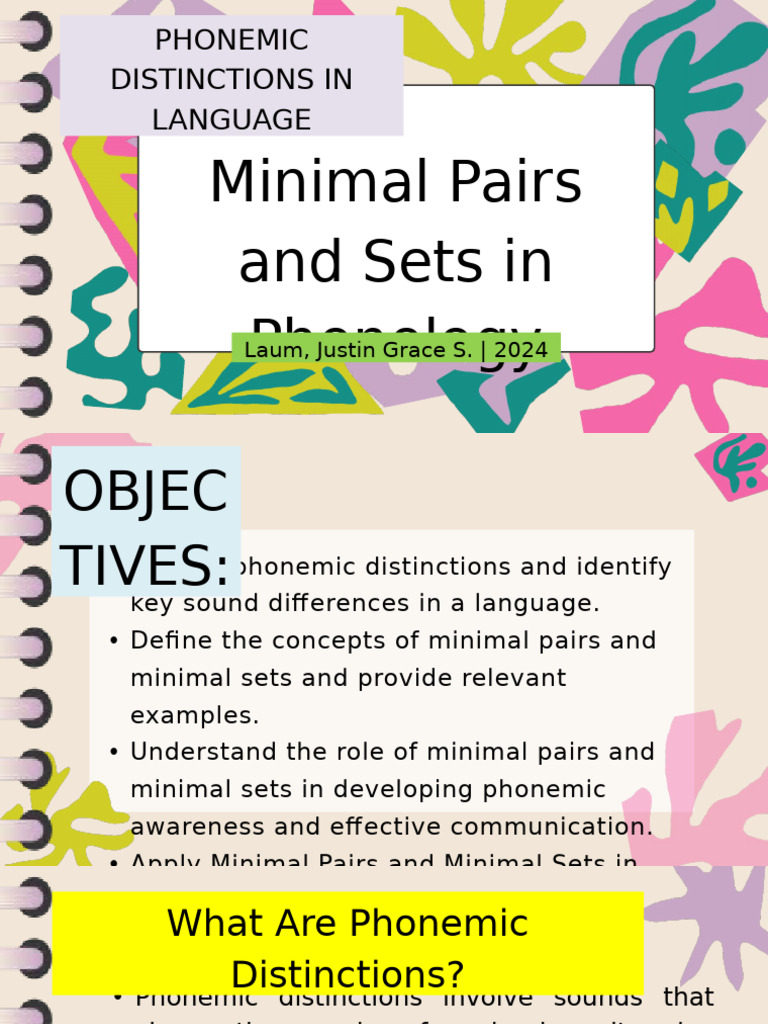 Minimal Pairs and Sets in Phonology | PDF | Phoneme | Human Voice