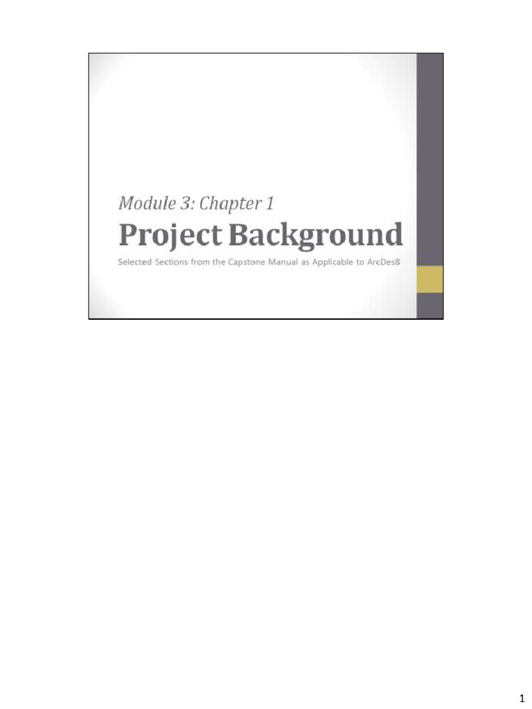 Module 03 Chapter 1 Project Background | PDF