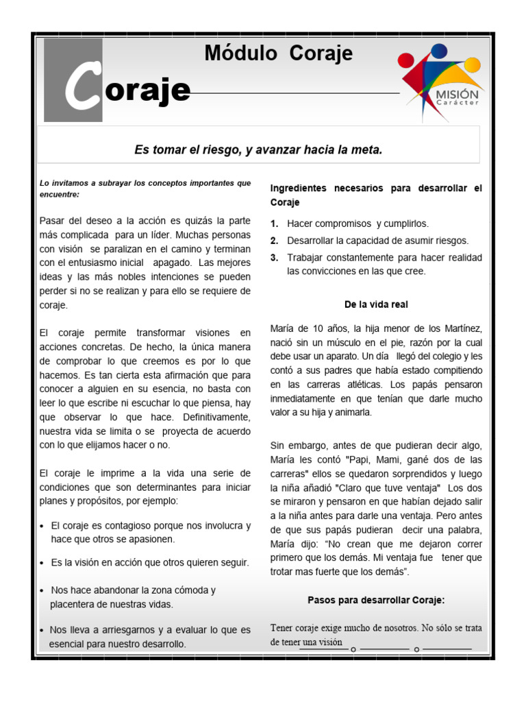 1.Coraje | PDF