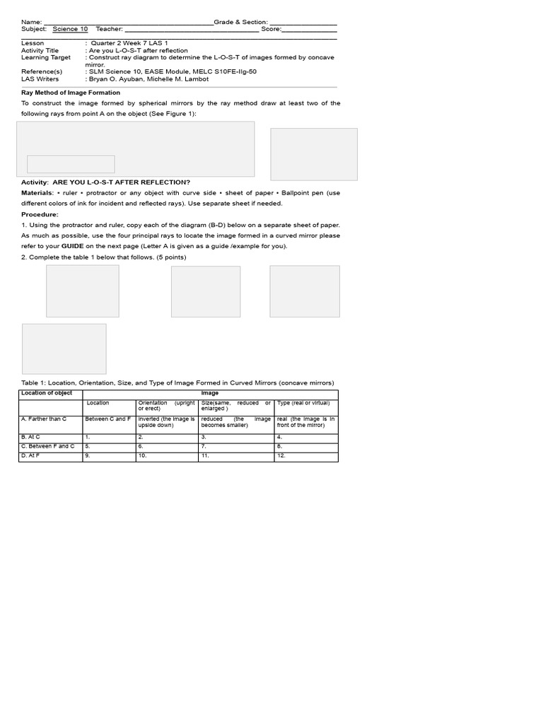 Science10 Q2 Week7 LAS1 | PDF
