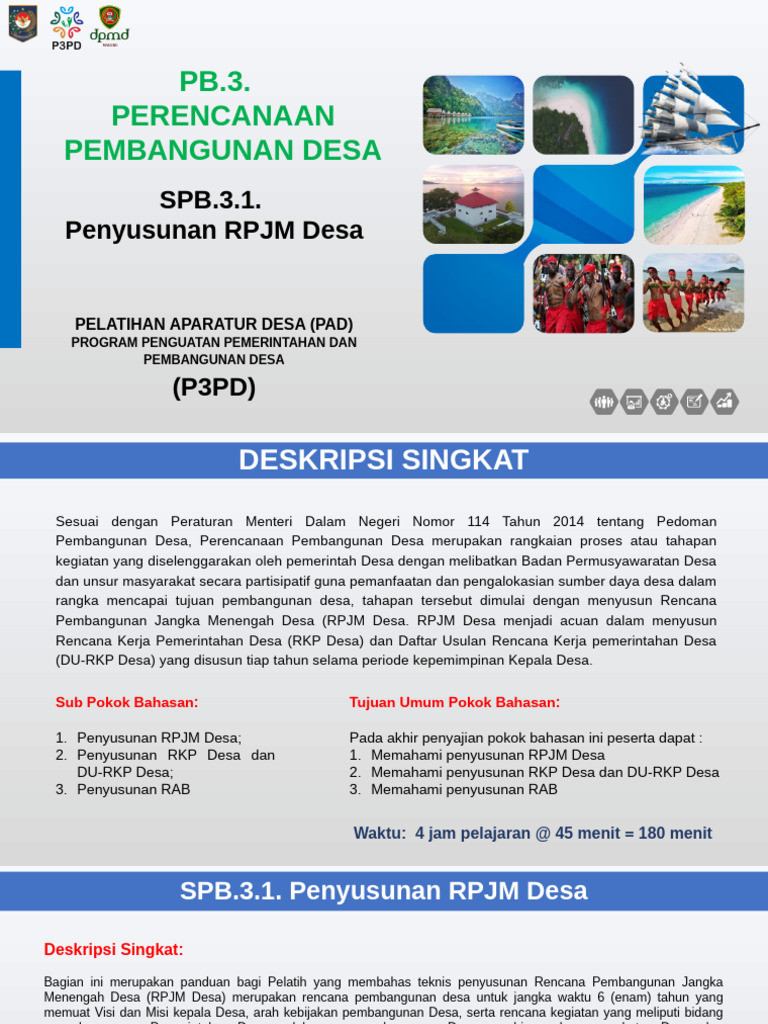 PB 3.1 Perencanaan Pemb Desa | PDF