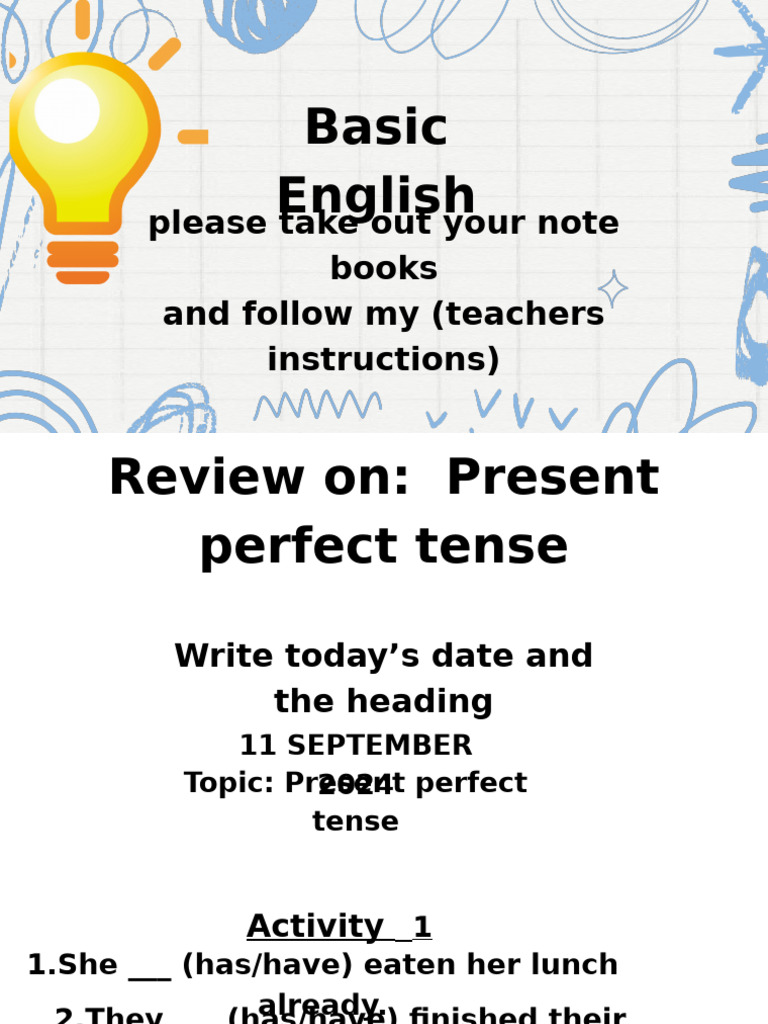 11september Basic English | PDF