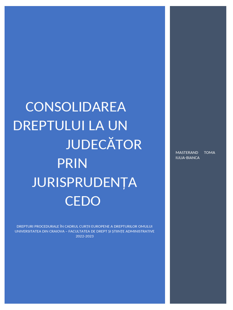 Toma Iulia Bianca Master Stiinte Penale | PDF