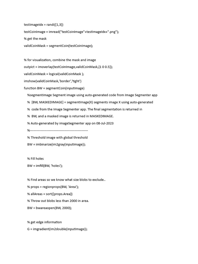 Valid Coin Segmentation | PDF
