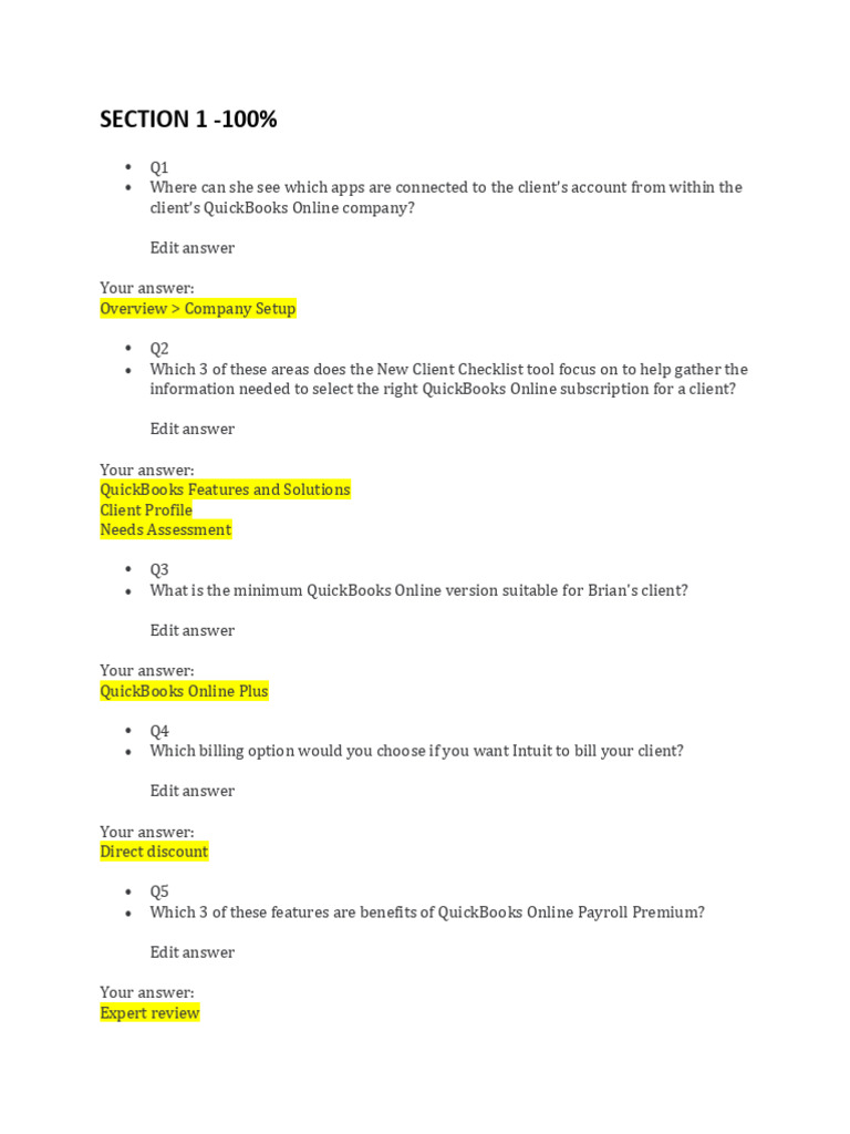 QBO Exam CONSO Answer | PDF