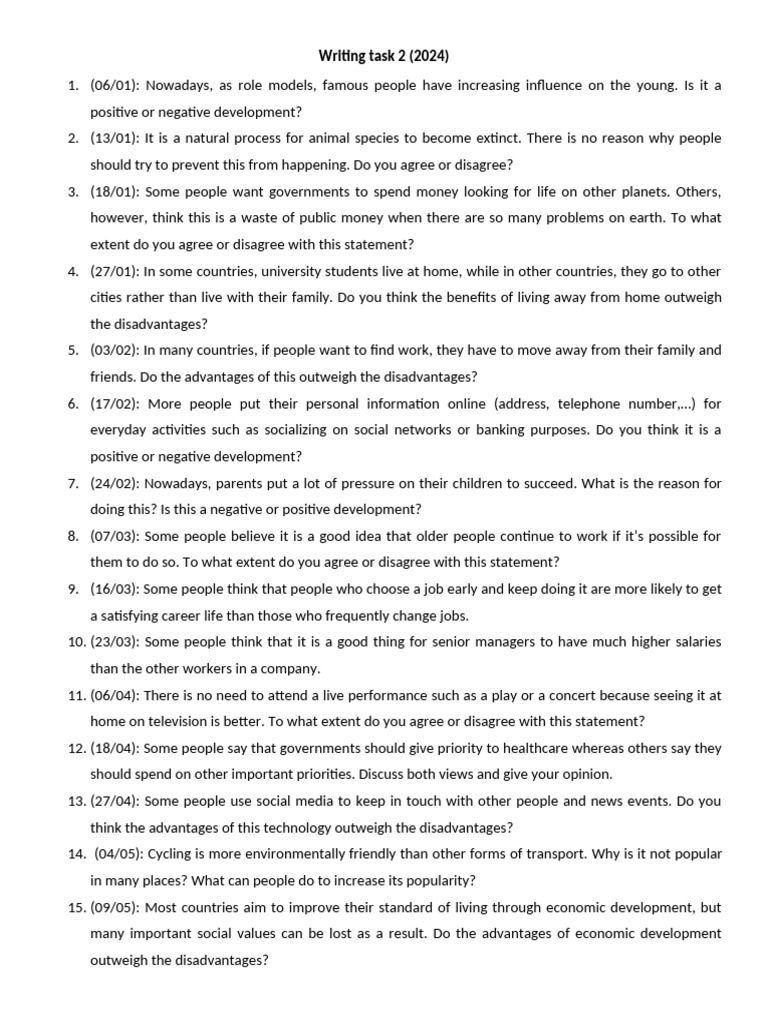 2024 IELTS Writing Task 2 | PDF