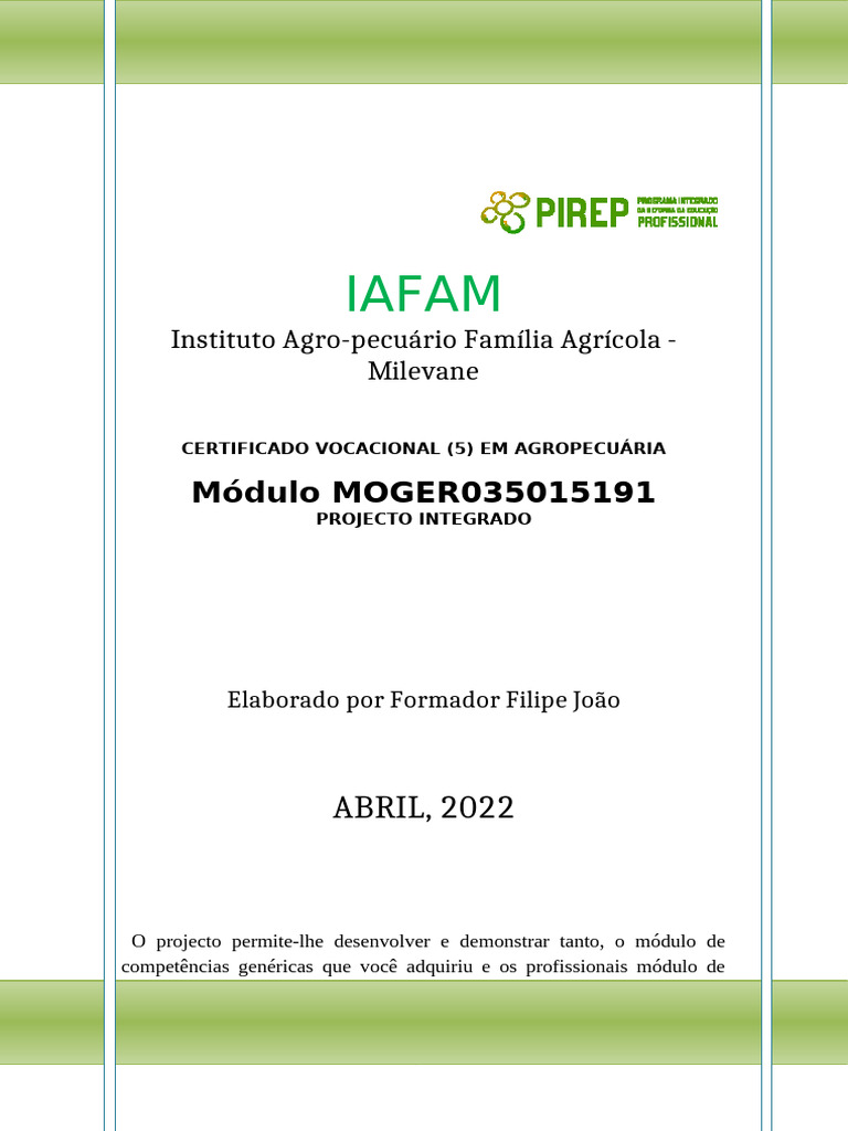 Modulo Projecto Integrado | PDF