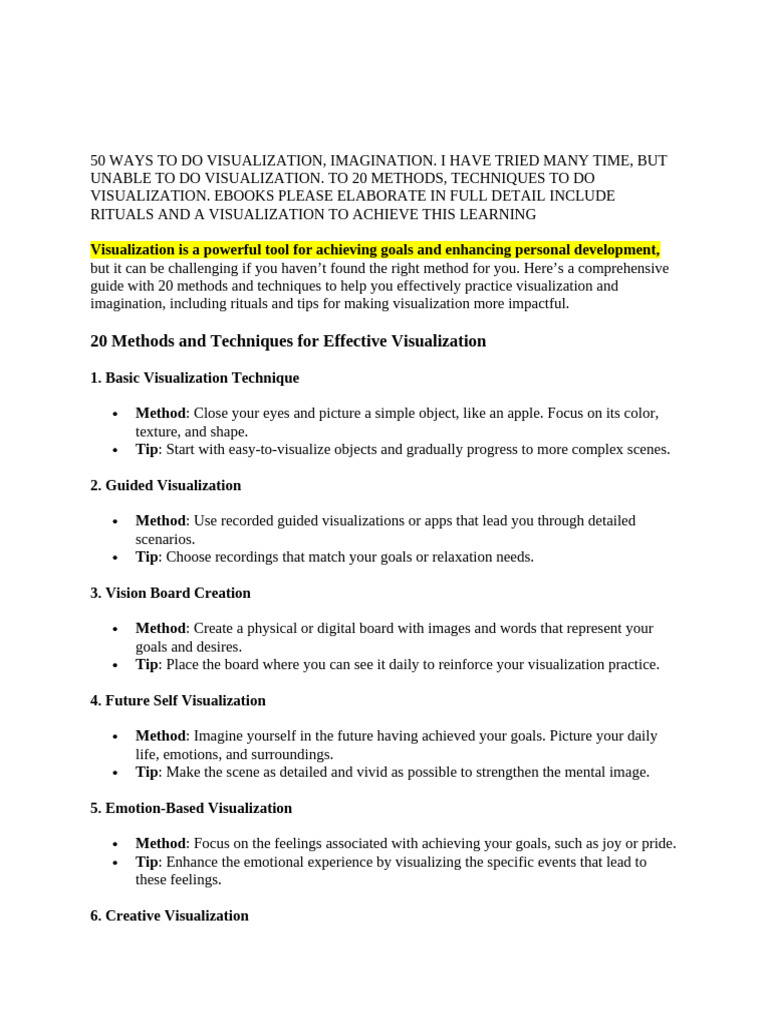 50 Ways To Do Visualization | PDF