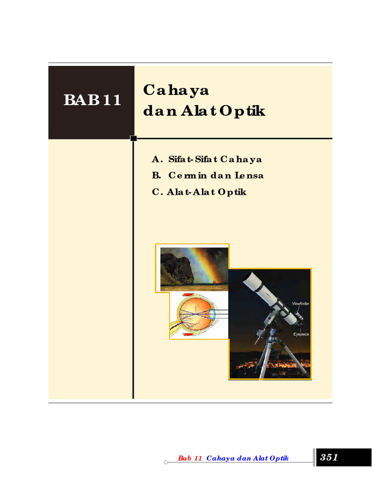 Modul Cahaya Dan Alat Optik | PDF