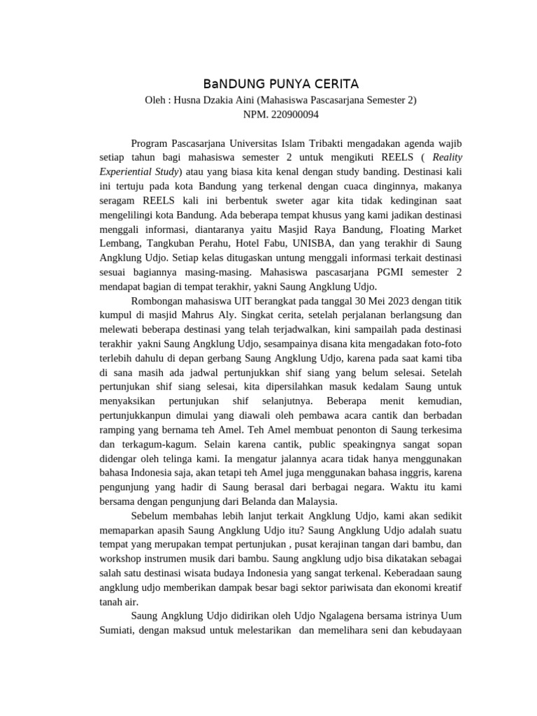 Bandung Punya Cerita | PDF