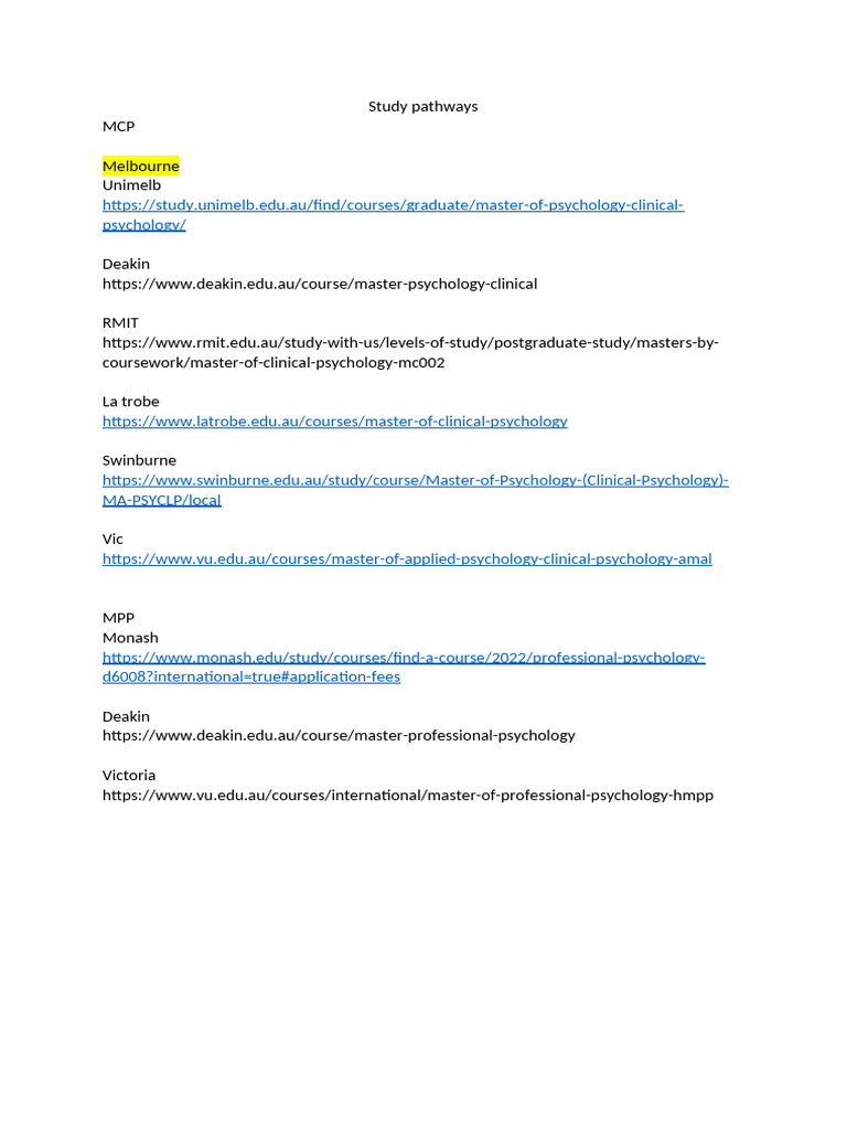 Study Pathways | PDF