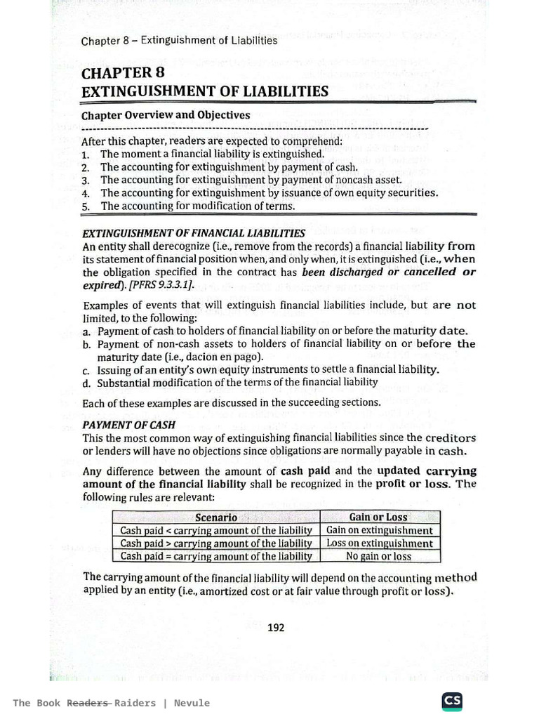 Extinguishment Liab | PDF