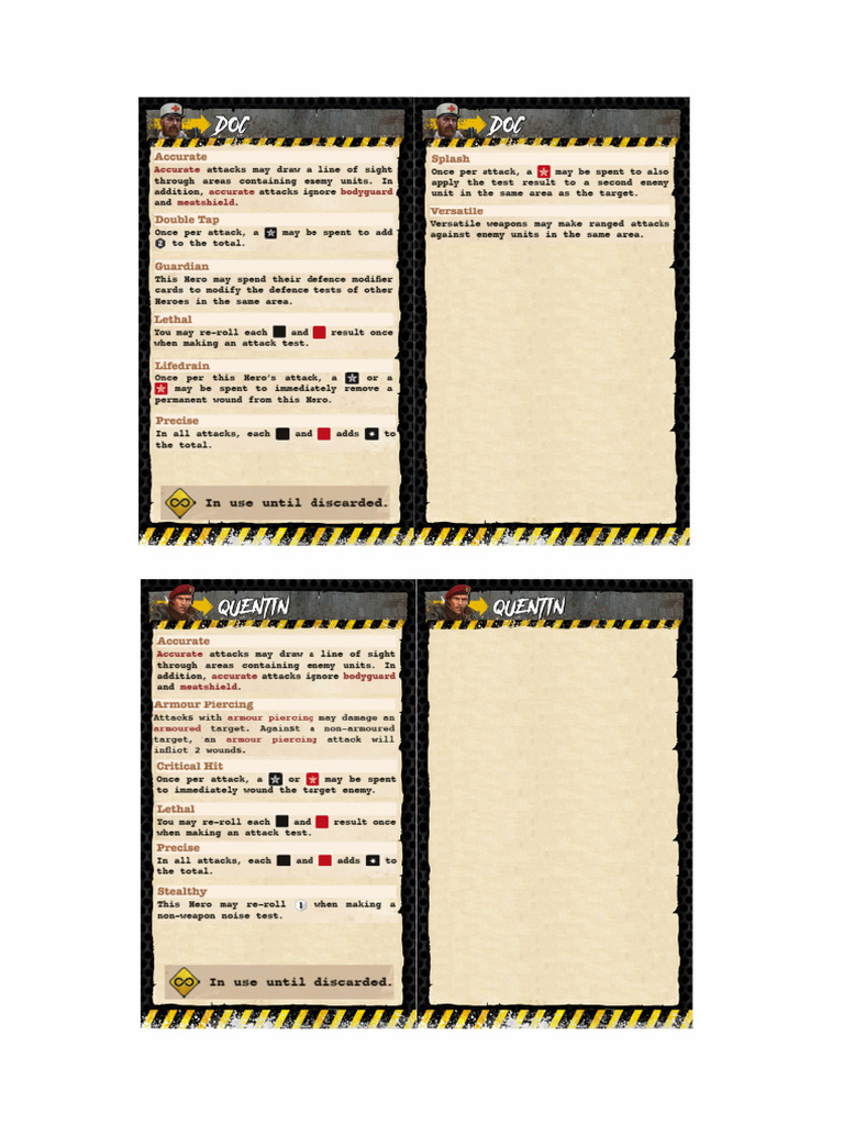 Heroes Sheets | PDF