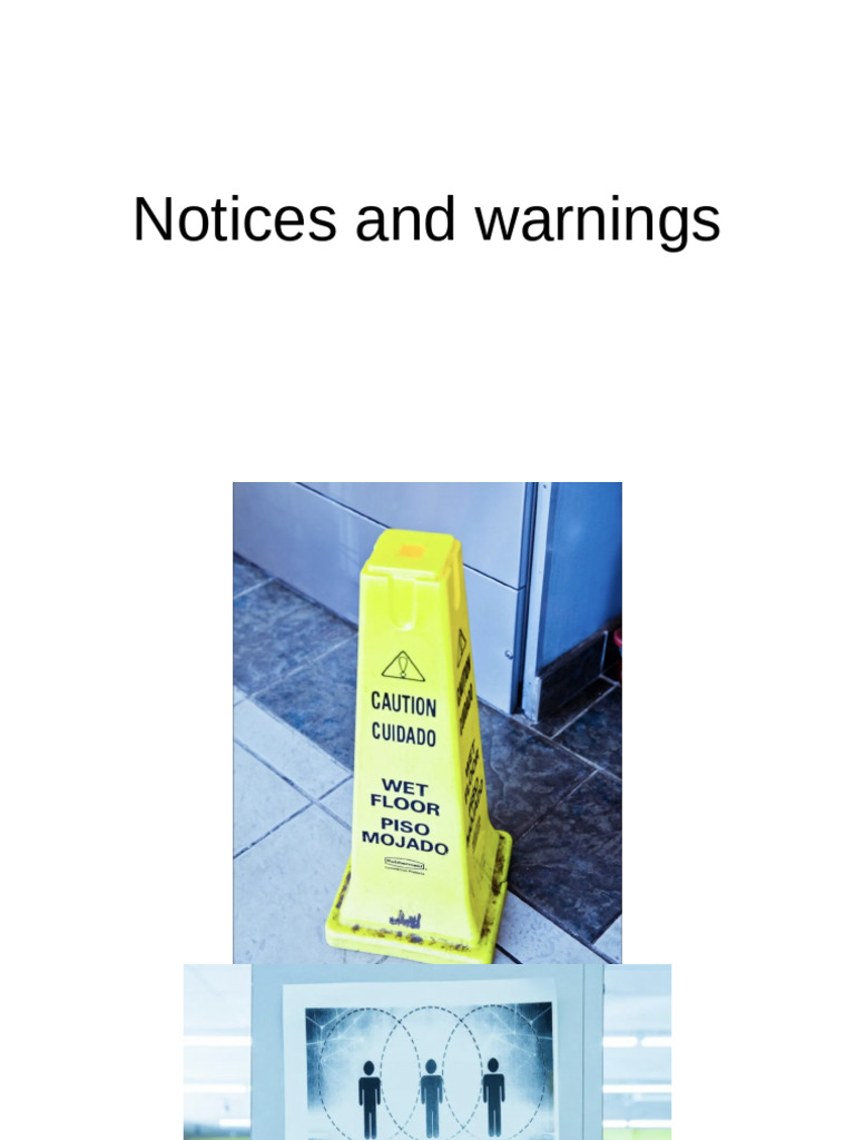 Notices and Warnings | PDF