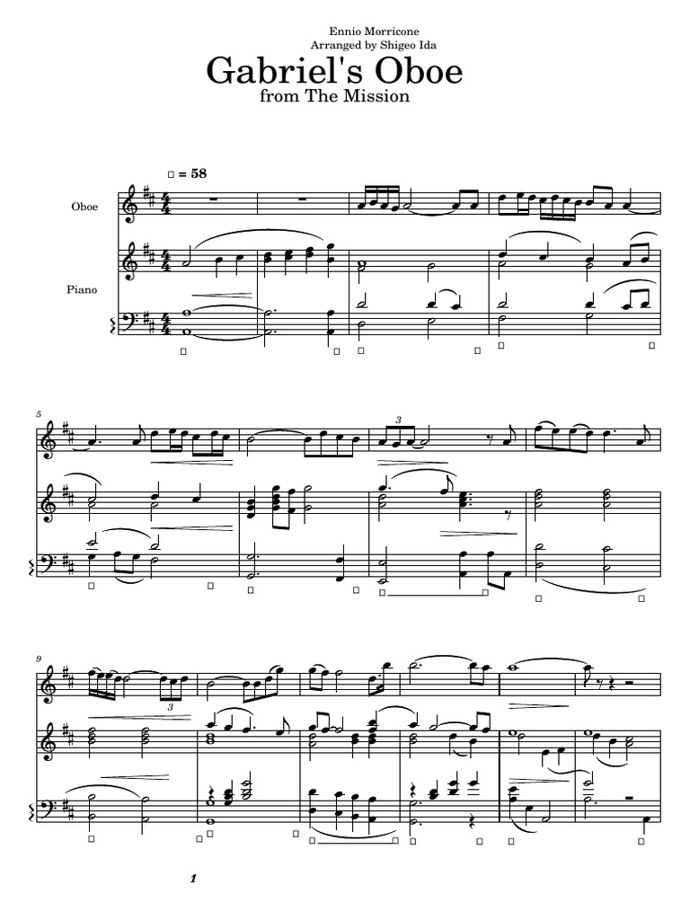 Gabriels_Oboe__Ennio_Morricone clarinet | PDF