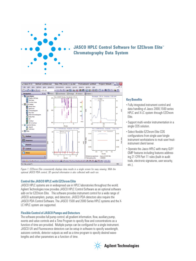 JASCO HPLC Control Software For EZChrom Elite CDS PDF | PDF
