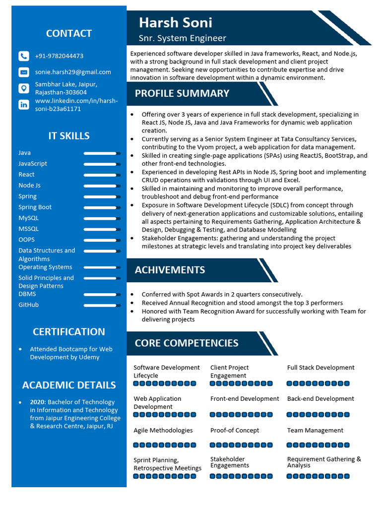 Harsh Soni Resume | PDF