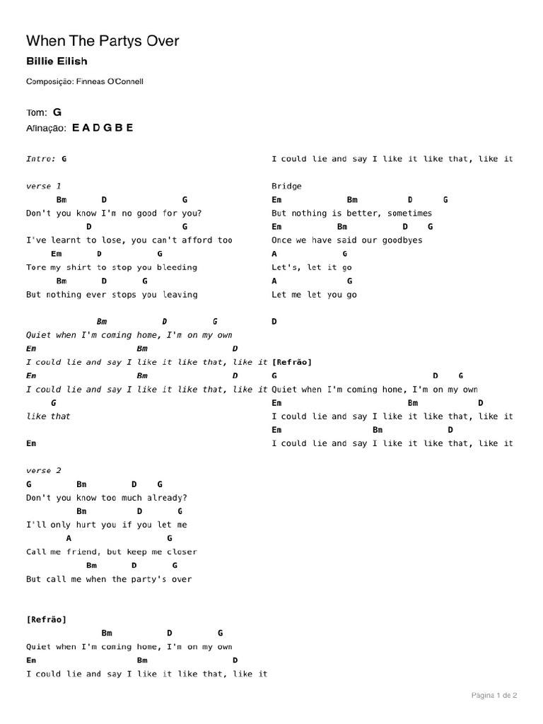 3.billie Eilish .When The Partys Over | PDF