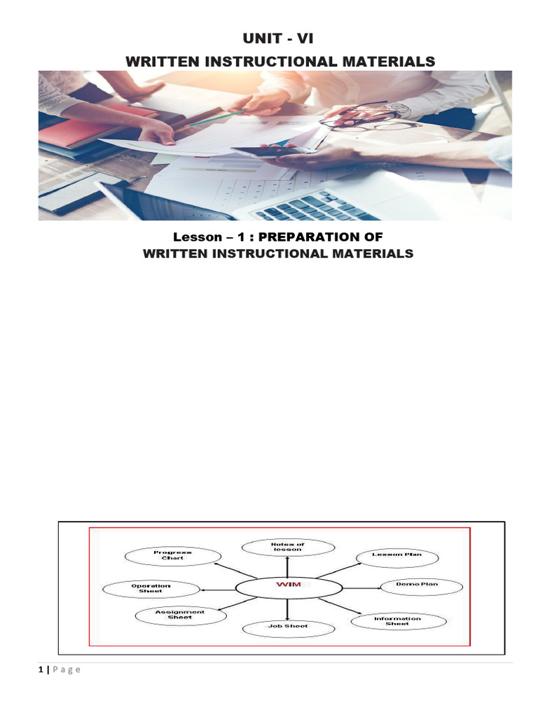 Preparation of Written Instructional Materials | PDF