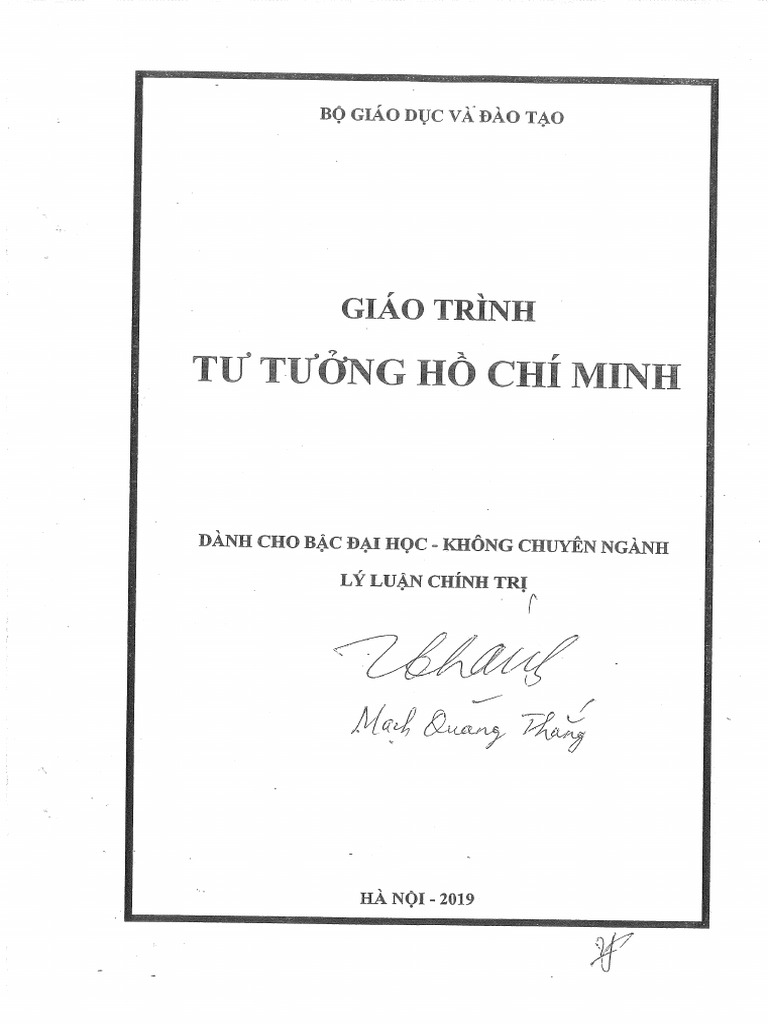 Giáo Trình Tư Tư NG H Chí Minh 2021 Không Chuyên | PDF