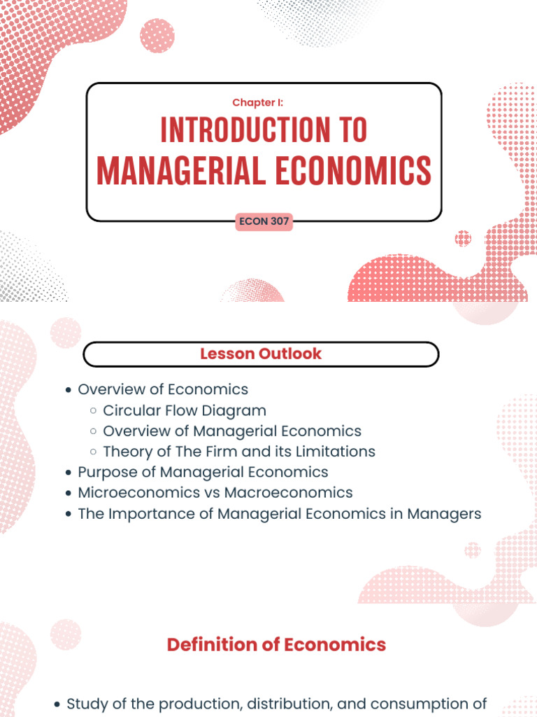 Chapter I Intro To Managerial Economics | PDF | Economics | Business