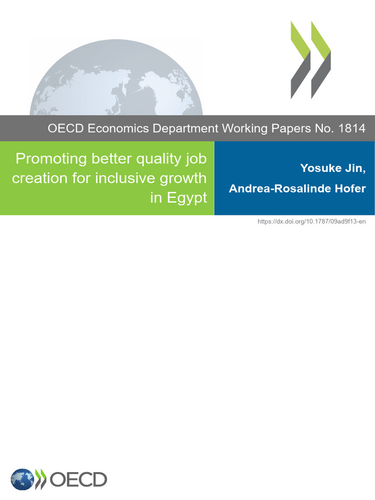 OECD Job Creation in Egypt | PDF
