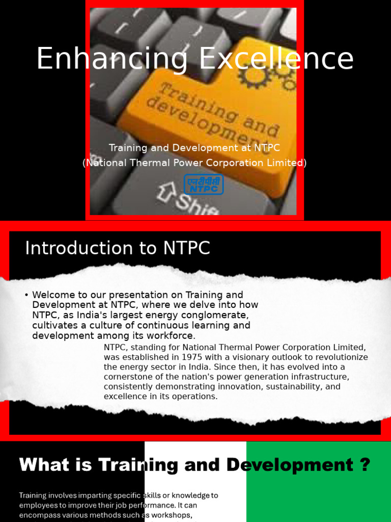 Enhancing Excellence: Training and Development at NTPC (National Thermal Power Corporation ...