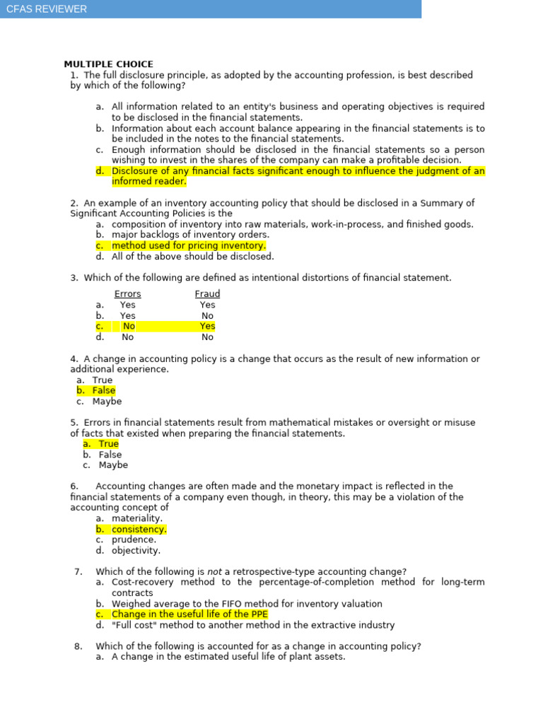 Cfas Ee Reviewer | PDF