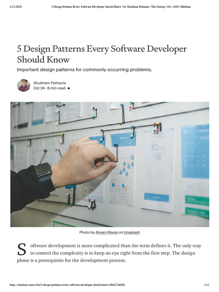 5 Design Patterns Every Software Developer Should Know - by Shubham Pathania - The Startup - Oct ...