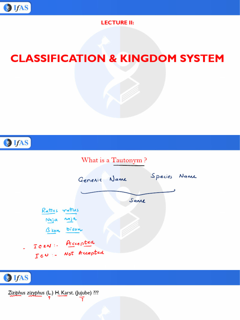 DIVERSITY of LIFE FORMS L02 Classification & Kingdom System | PDF