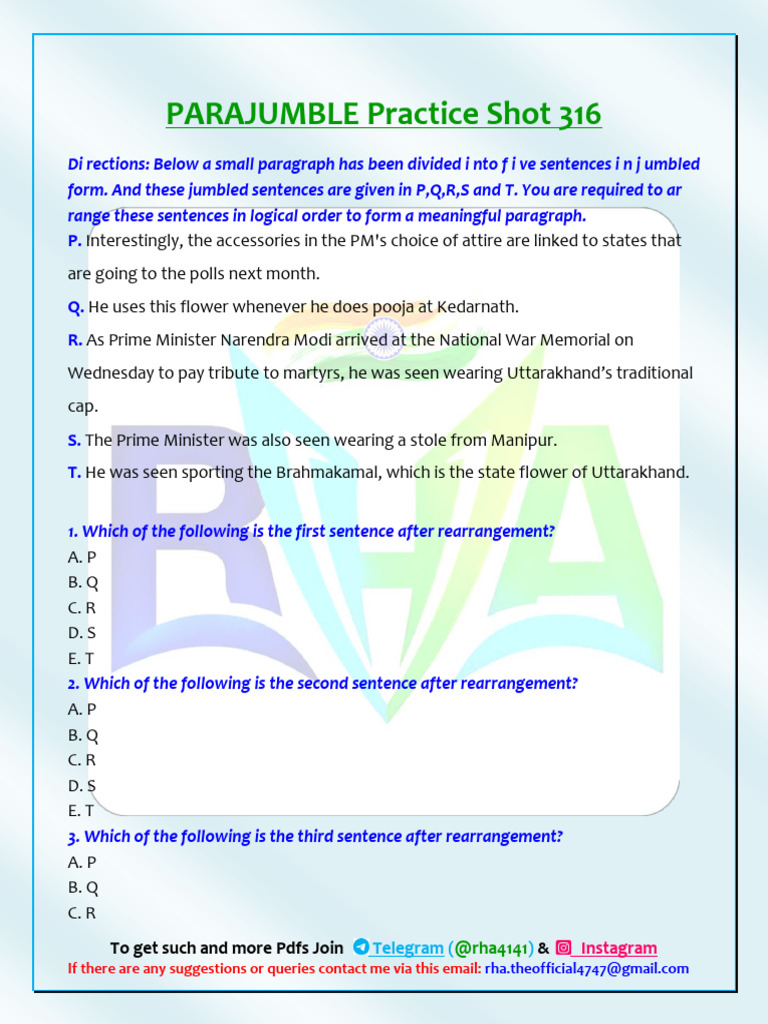 PARAJUMBLE Practice Shot 316 | PDF