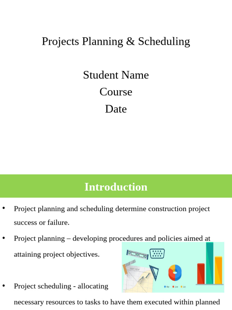 Projects Planning & Scheduling | PDF