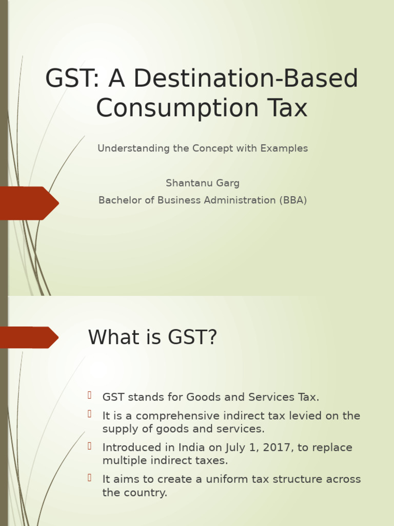 GST Presentation | PDF