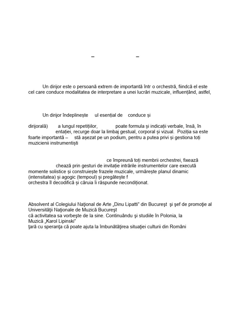 Proiect - Dirijori Romani | PDF