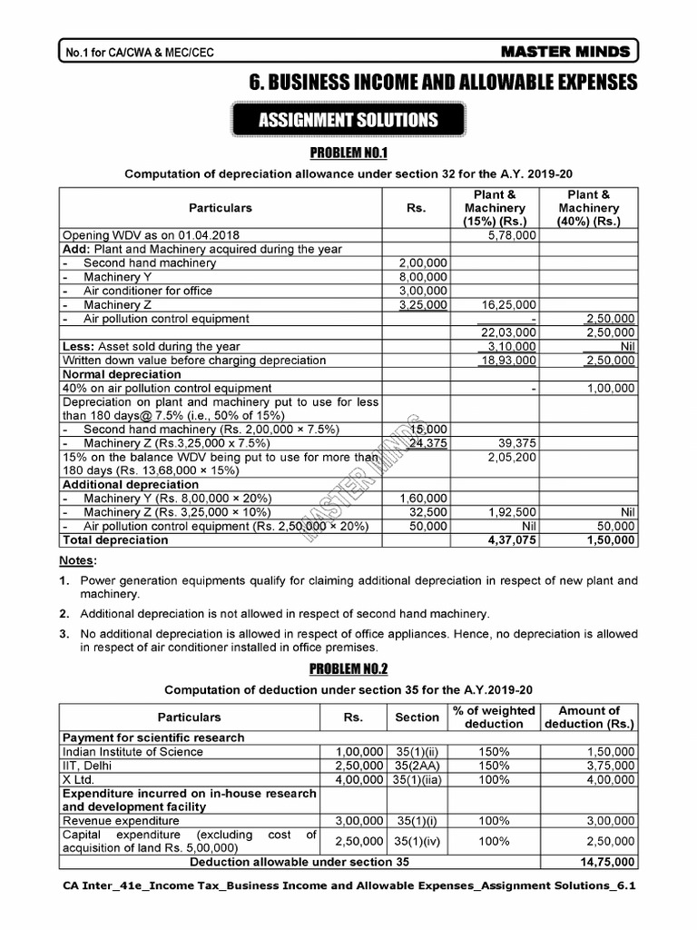 Chapter 6_Business income and allowance expense_41e | PDF
