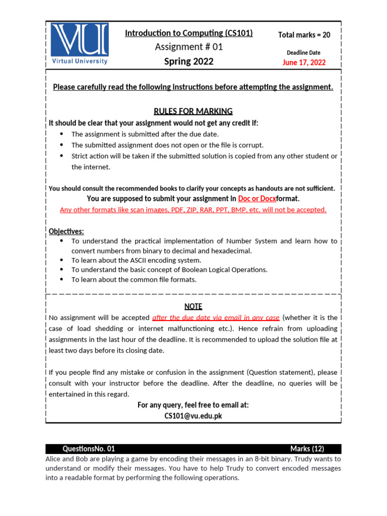 Spring 2022 - CS101 - 1 | PDF